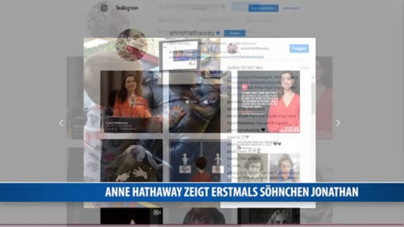 Hathaway zeigt erstmals Söhnchen Jonathan - oe24.tv