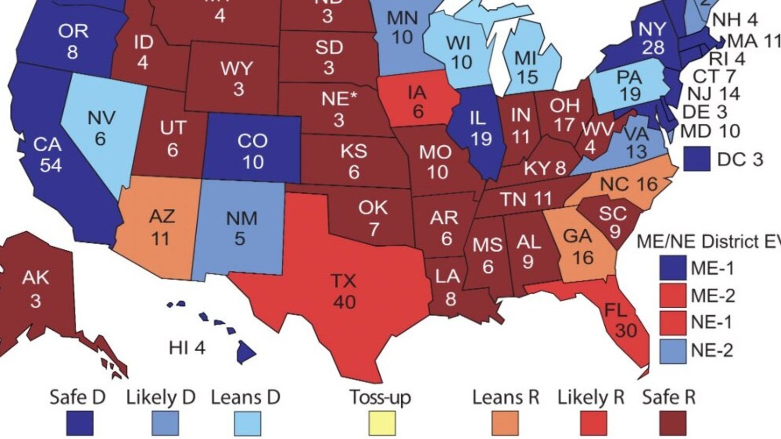 Zeigt diese Karte das Ergebnis der US-Wahl? - oe24.at