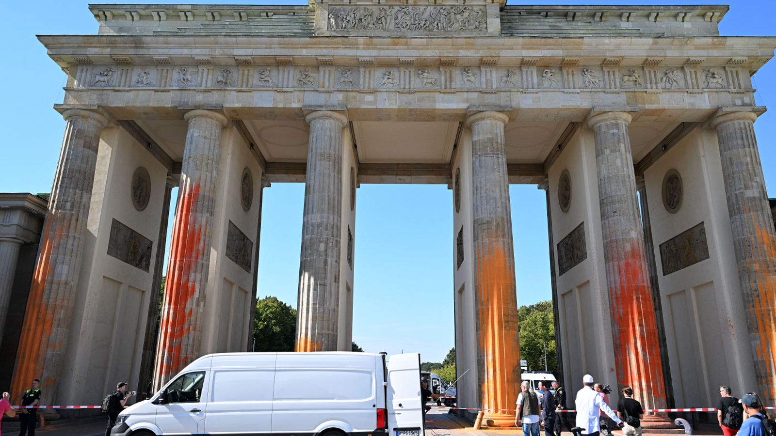 Klima Kleber Brandenburger Tor